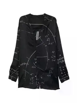 Rick Owens Graphic Print Shirt - Black