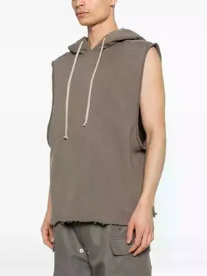 Rick Owens Frayed Hooded Vest