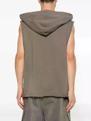Rick Owens Frayed Hooded Vest