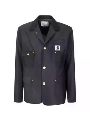 Sacai X Carhartt Wip Suiting X Duck Corduroy Collar Jacket - Blue