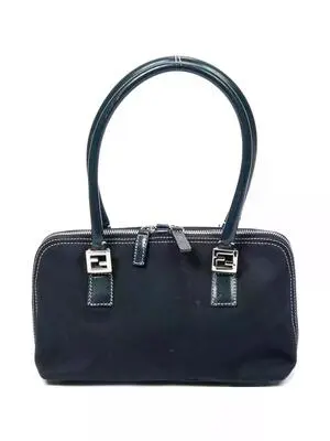 Fendi Small Ff Boston Shoulder Bag - Blue