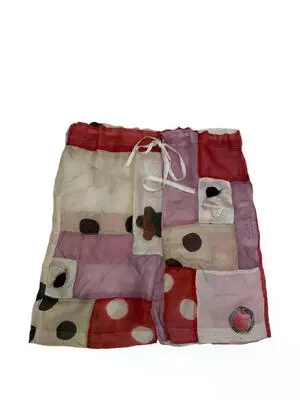 Tigra Tigra Patchwork Polka Dot Shorts - Pink