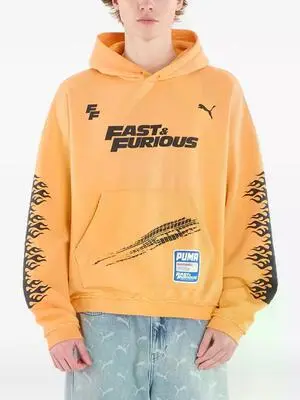PUMA X Fast & Furious Graphic-print Hoodie - Orange
