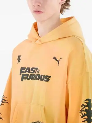 PUMA Graphic-print Hoodie - Orange