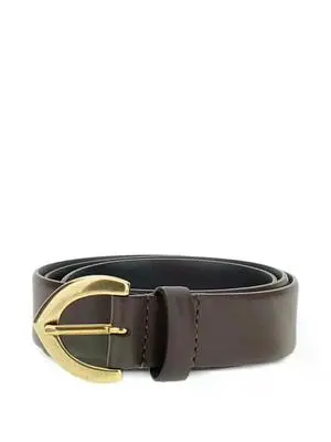 BAX LAB Buckle Leather Belt - Brown