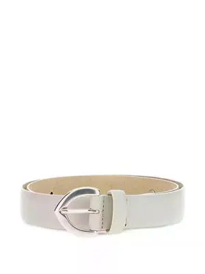 BAX LAB Stone Embellished Leather Belt - Neutrals