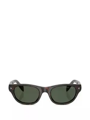 Prada Triangle-detail Sunglasses - Brown