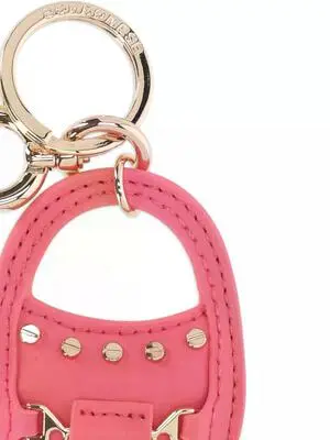 Borbonese Studded Leather Keyring