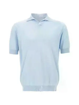 FILIPPO DE LAURENTIIS Buttonless V-neck Polo Shirt