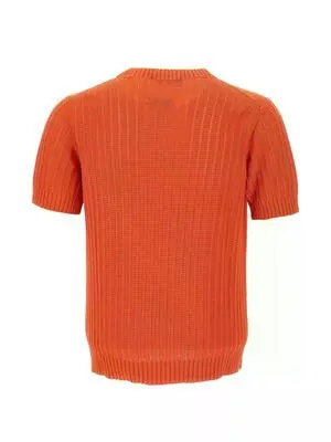 FILIPPO DE LAURENTIIS Patterned Knit Ribbed T-shirt