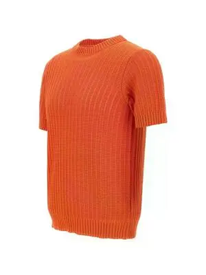 FILIPPO DE LAURENTIIS Patterned Knit Ribbed T-shirt