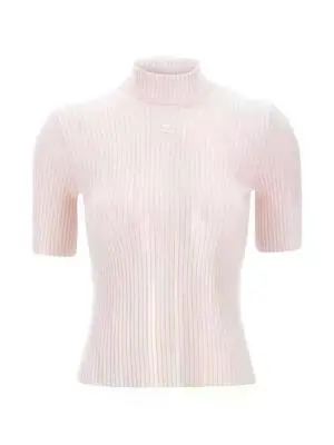 COURREGES Ribbed Knit T-shirt