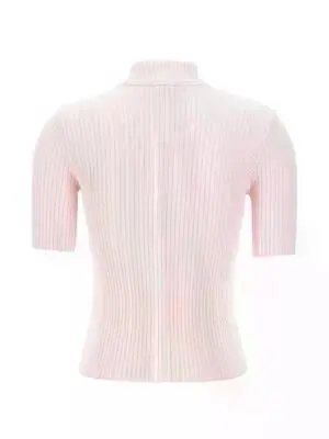 COURREGES Ribbed Knit T-shirt