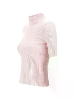 COURREGES Ribbed Knit T-shirt