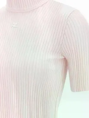 COURREGES Ribbed Knit T-shirt