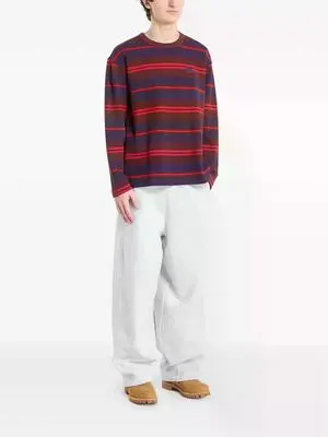 Adidas Long-sleeve Stripe Waffle Sweatshirt