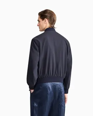 Giorgio Armani Cotton And Cupro Blouson - Navy Blue