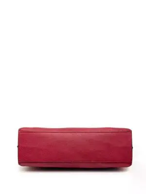 Gucci 2000-2015 Medium Leather Bamboo Daily Satchel - Red