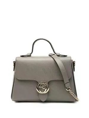 Gucci 2000-2015 Small Dollar Calf Interlocking G Satchel - Grey
