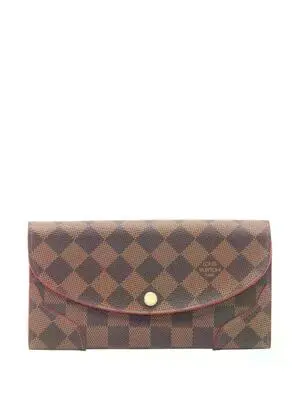 LOUIS VUITTON 2016 Damier Ebene Caissa Wallet Long Wallets - Brown