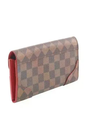 LOUIS VUITTON 2016 Damier Ebene Caissa Wallet Long Wallets
