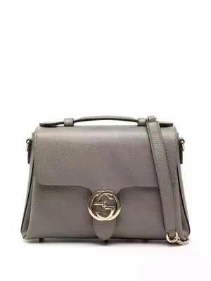 Gucci 2016-2026 Small Dollar Calf Interlocking G Satchel - Grey