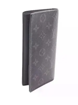 LOUIS VUITTON 2019 Monogram Eclipse Brazza Wallet Long Wallets
