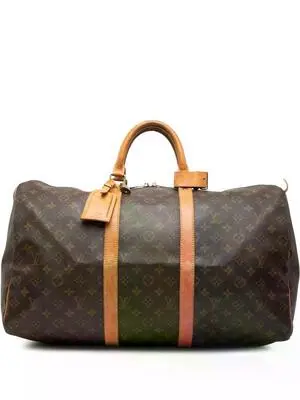 LOUIS VUITTON 1995 Monogram Keepall 50 Travel Bag - Brown
