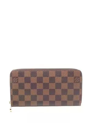 LOUIS VUITTON 2012 Damier Ebene Zippy Wallet Long Wallets - Brown