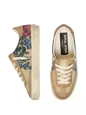 GOLDEN GOOSE Soul-star Floral Sneakers - Neutrals