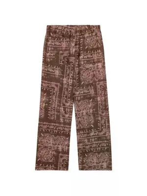 A PAPER KID Poplin Patterned Trousers