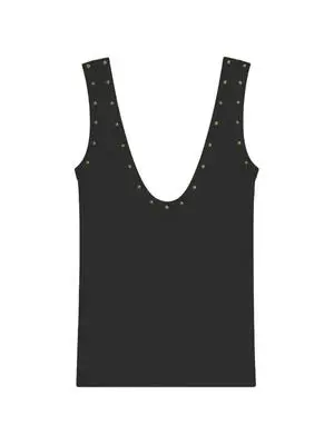 A PAPER KID Studded Tank Top