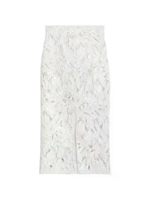 A PAPER KID Lace Midi Skirt