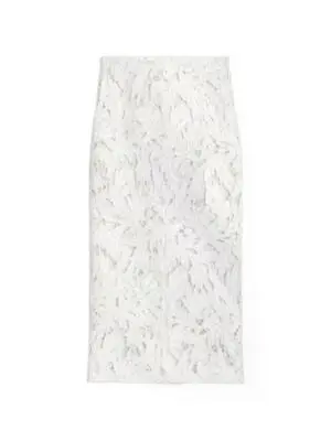 A PAPER KID Lace Midi Skirt