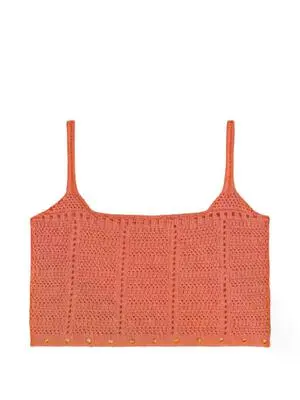 A PAPER KID Knitted Embellished Top