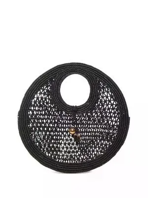 Jacquemus Small The Spiaggia Raffia Tote Bag - Black