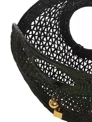 Jacquemus Small The Spiaggia Raffia Tote Bag - Black