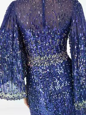 Jenny Packham Ines Embellished Maxi Dress - Blue