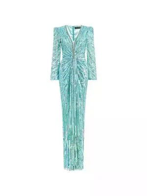 Jenny Packham Darcy Sequin-embellished Maxi Dress - Blue