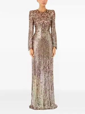 Jenny Packham Phara Sequined Maxi Dress