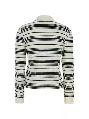 FRAME Striped Collared Top