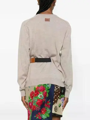 Moschino Belted Crewneck Sweater