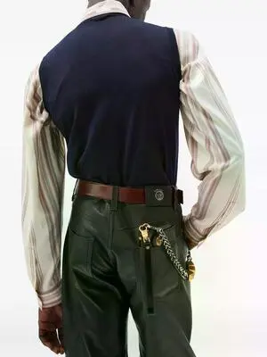 Versace Wool Knit V-neck Vest