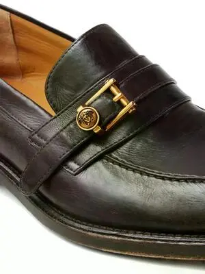 Versace Primo Leather Loafers With Medusa Hardware