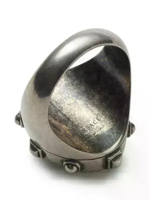 Versace Medusa Cameo Ring With Antique Galvanised Finish