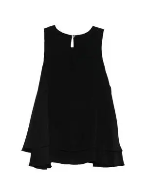 Ami Ruffled Sleeveless Top