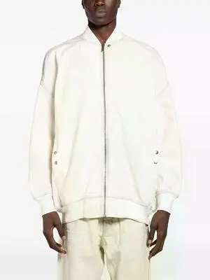 Rick Owens Temple Jumbo Flight Bomber Jacket - White