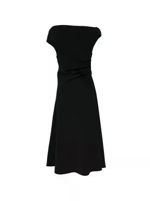 P.a.r.o.s.h Boat-neck Draped Midi Dress