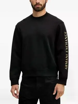 Armani Exchange Horse-print Sweatshirt - Black