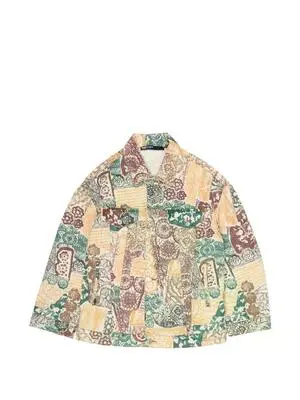 Bimba Y Lola Printed Cotton Jacket - Neutrals